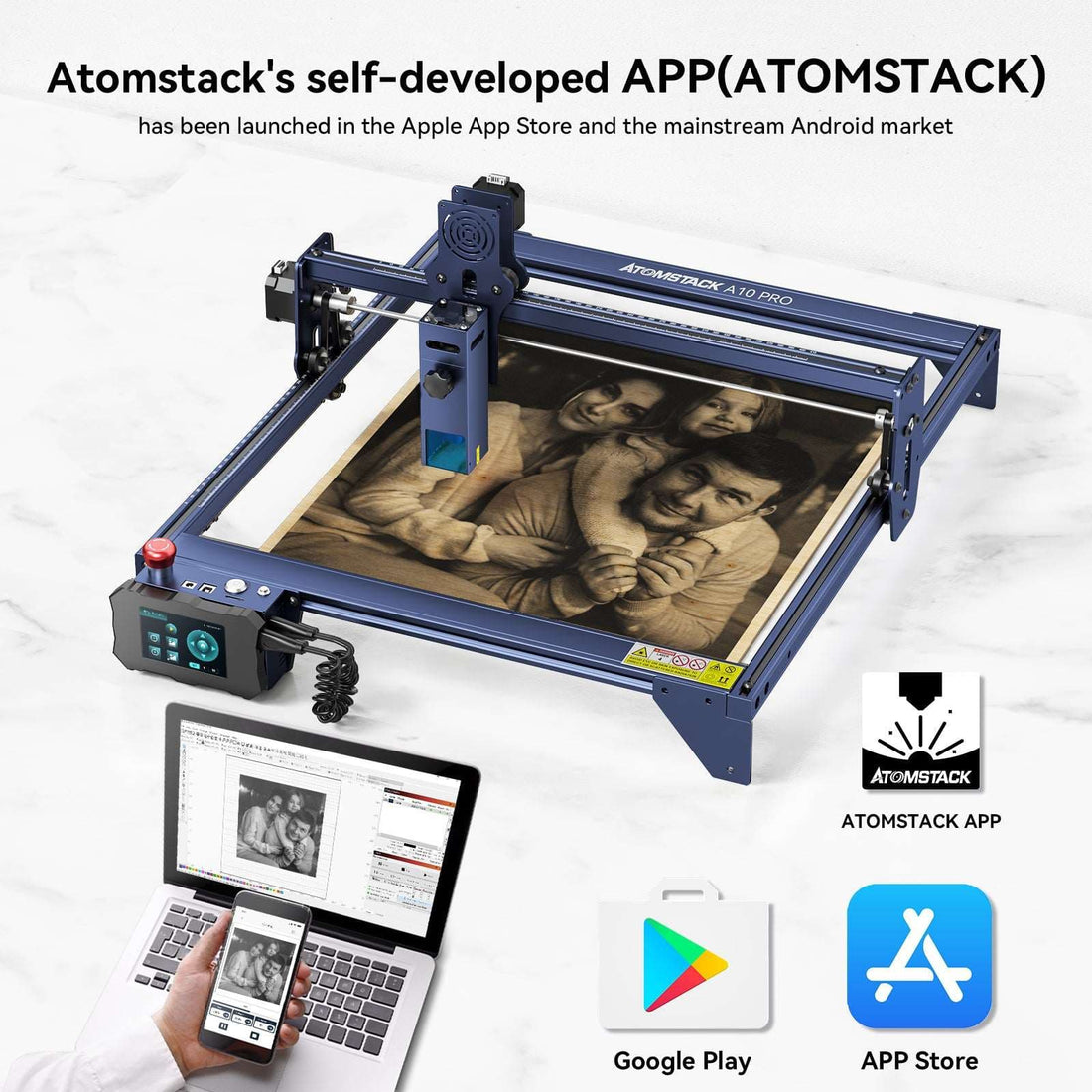 ATOMSTACK A10 Pro 50W Laser Engraver & Cutter - APP WiFi Control Laser