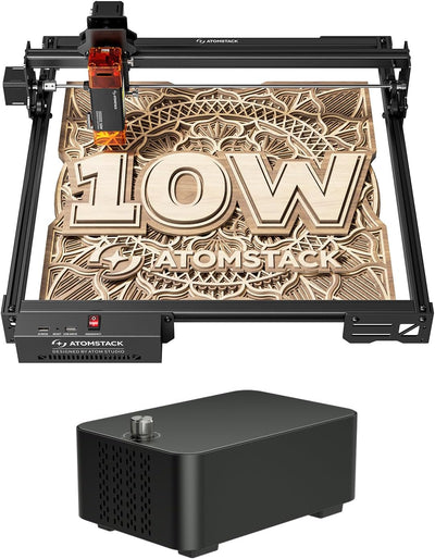 ATOMSTACK 10W Laser Engraver, A10 PRO V2 Laser Cutter, 0.06mm High Acc