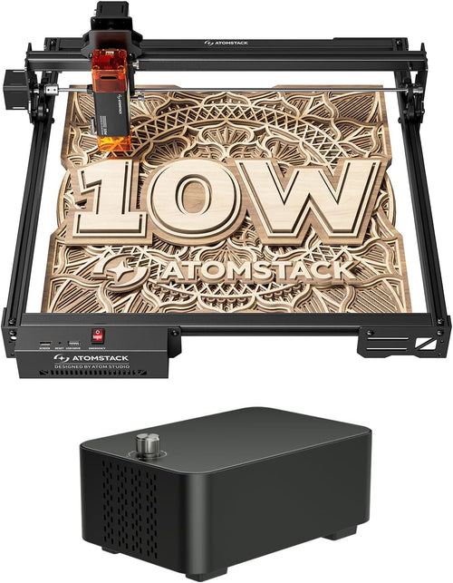 ATOMSTACK 10W Laser Engraver, A10 PRO V2 Laser Cutter, 0.06mm High Acc