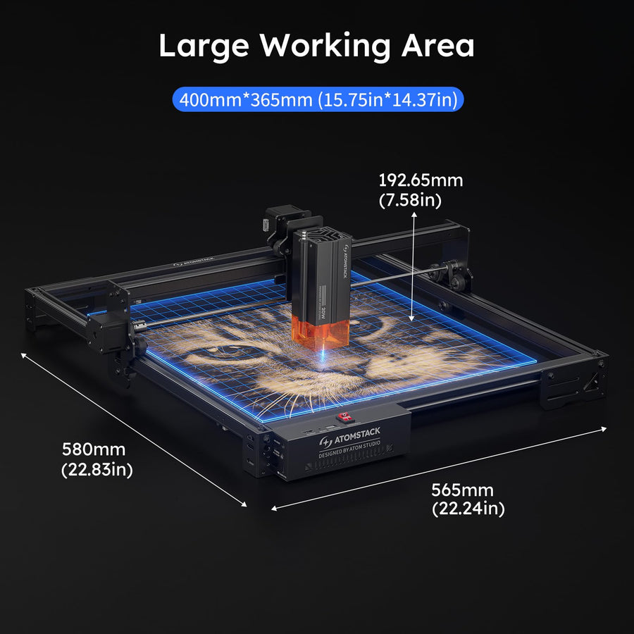 ATOMSTACK 20W Laser Engraver, A20 PRO V2 Laser Cutter, High Accuracy L