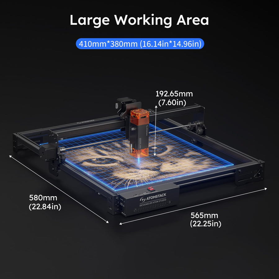 ATOMSTACK 10W Laser Engraver, A10 PRO V2 Laser Cutter, 0.06mm High Acc