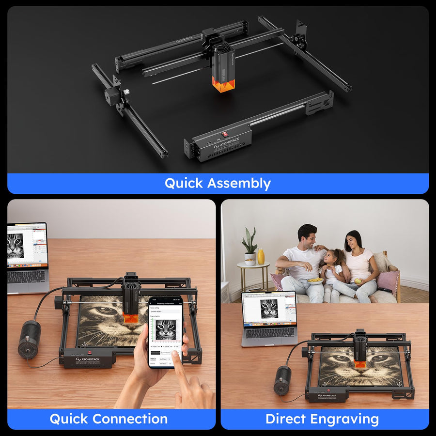 ATOMSTACK 20W Laser Engraver, A20 PRO V2 Laser Cutter, High Accuracy L