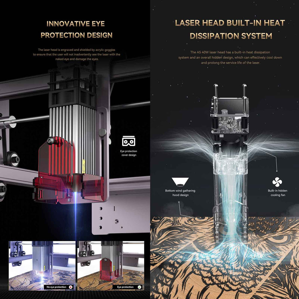 Atomstack A5 Pro 40 W Laser Engraving Machine with R1 Multifunctional